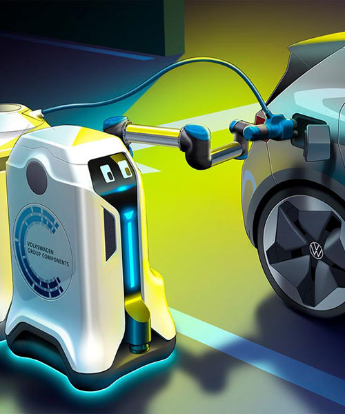 volkswagen presents mobile charging robots that will revolutionize the ...