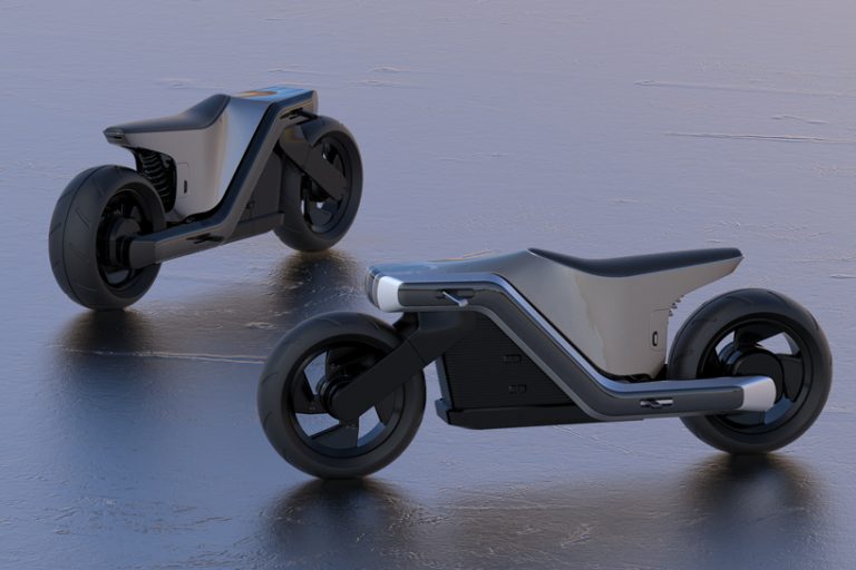 striking form lines the body of the electric Z-motorcycle concept
