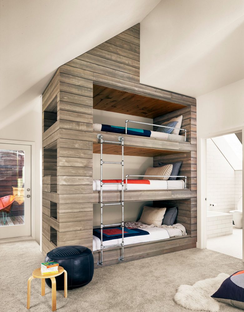 low design office combines two rectangular wooden volumes for river ...