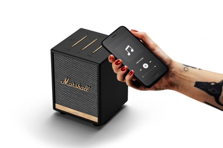the mini marshall speaker is a tiny cube with huge sound (and alexa)