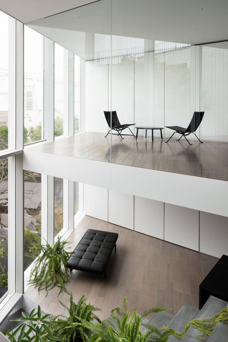 nendo's stairway house leads into a light and plant-filled interior in ...