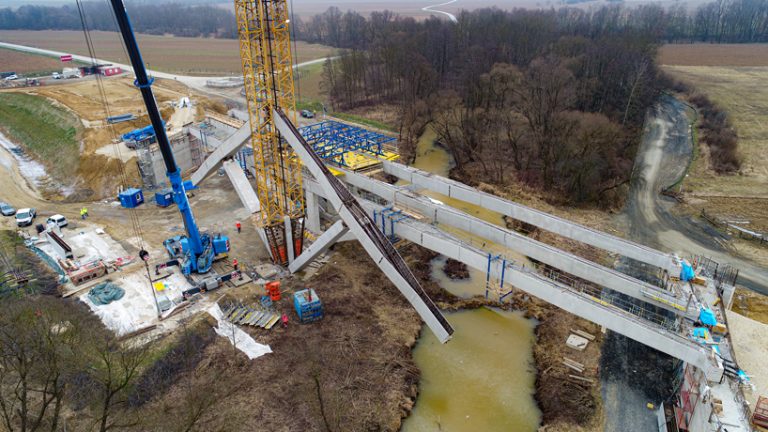 the unfoldable bridge by tu wien unfurls like an umbrella