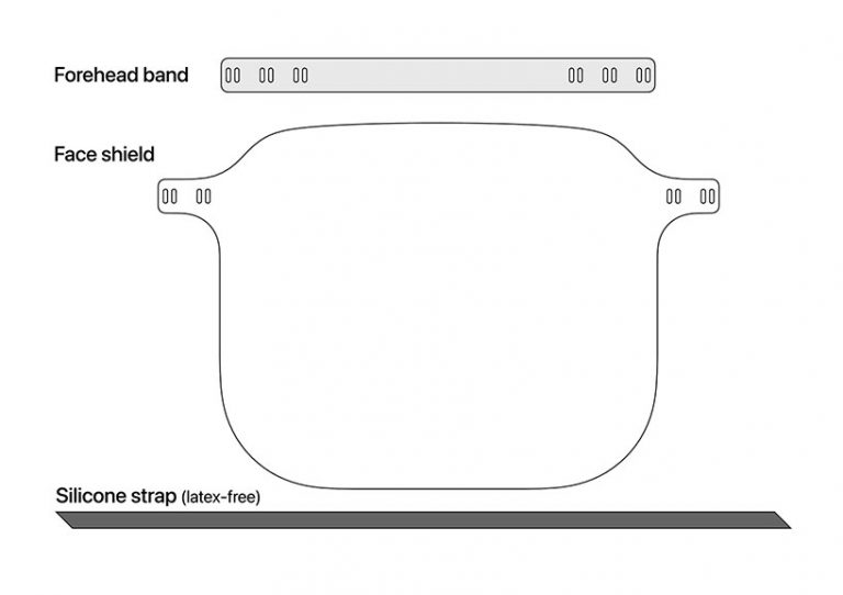 apple unveils face shield design with downloadable instructions