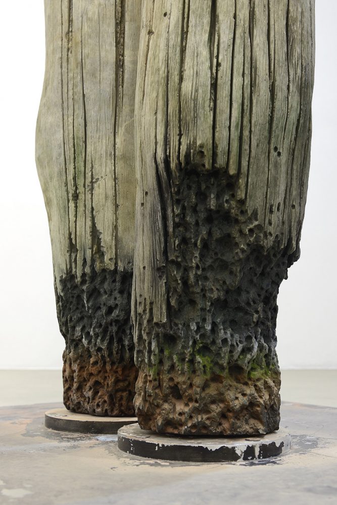 fabio viale smashes sculptures downstream a marble stone quarry's wasteland