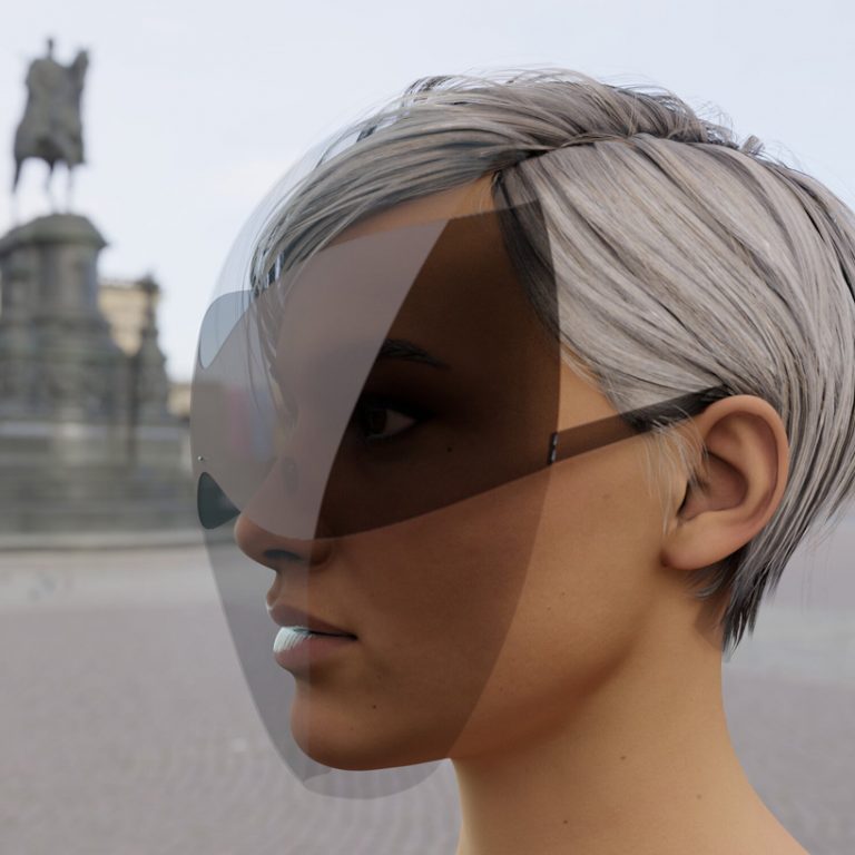 joe doucet creates practical and fashionable face shield with ...