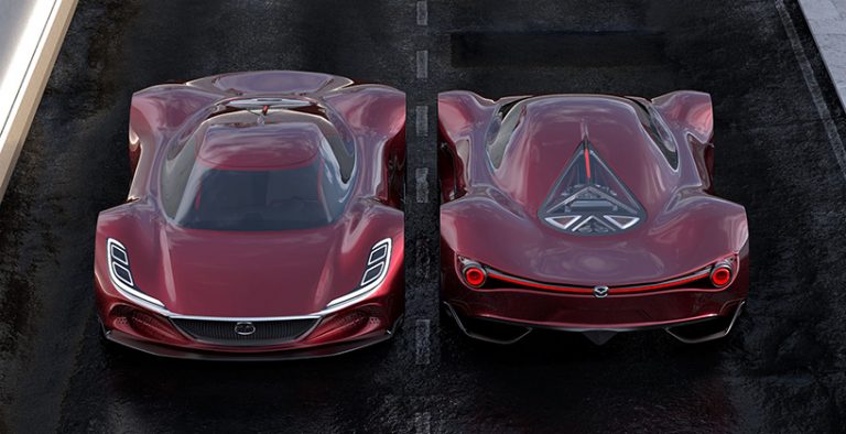 mazda RX-10 vision longtail conceptualizes 1,030 hp halo hypercar