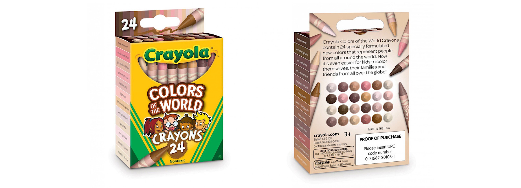 crayola introduces new box with skin tone-inspired crayon colors