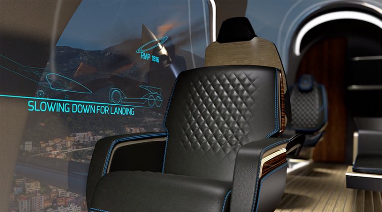 embraer pulse concept car vertically takes off with glass aircraft pod