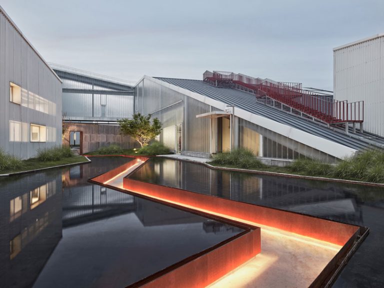 gad · line+ studio completes the riverside 'mountain house' factory in ...