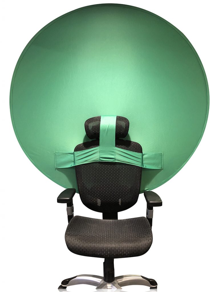 cam-a-lot by gig gear is a double-sided, chair-mounted video background ...