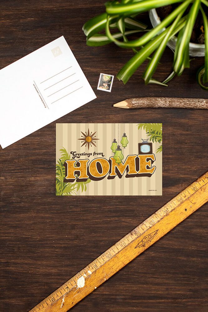 send greetings from self-isolation with these retro 'home postcards'
