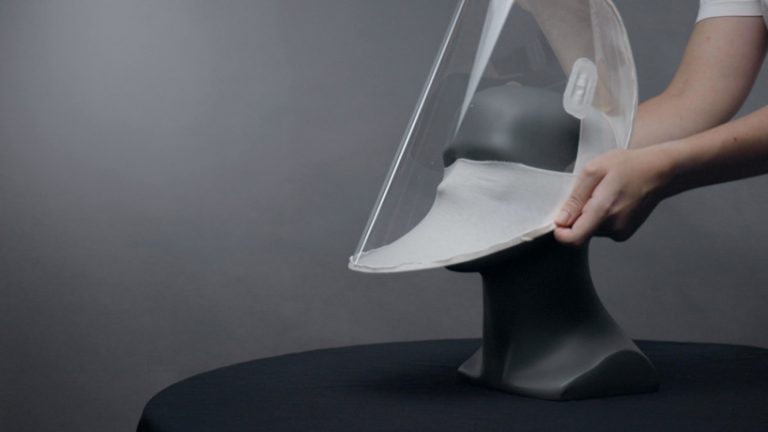 'X-hood' face shield by stuck design offers a wearable isolation shell ...