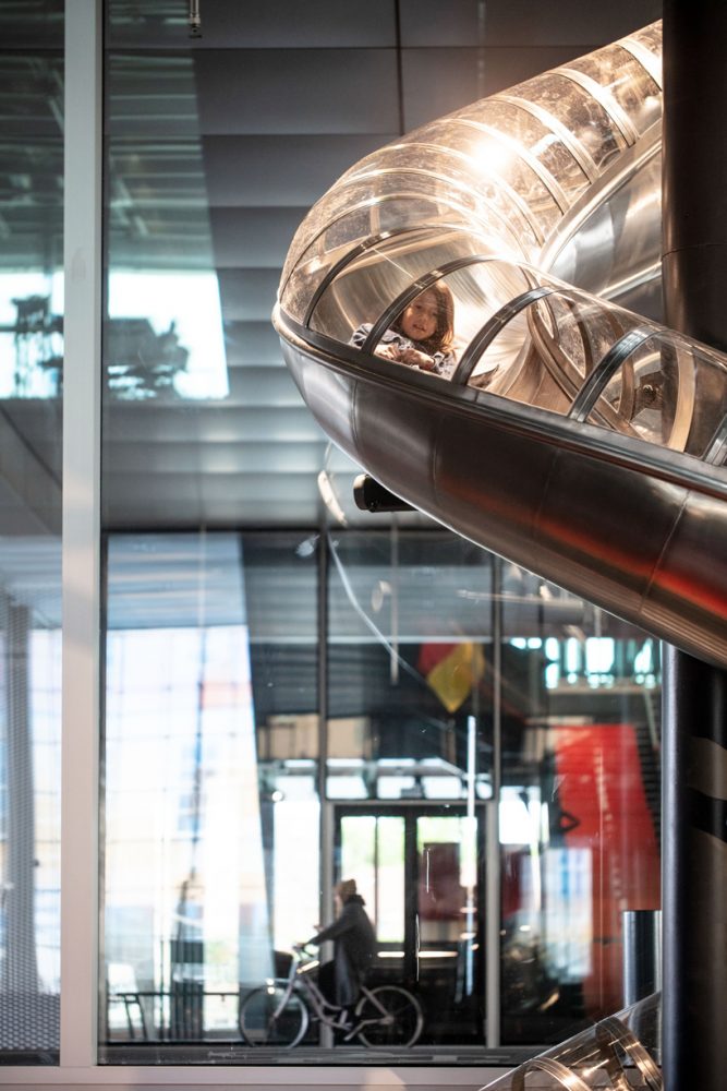 carsten höller installs 40-meter-long slide at the danish architecture ...