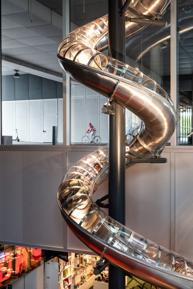carsten höller installs 40-meter-long slide at the danish architecture ...