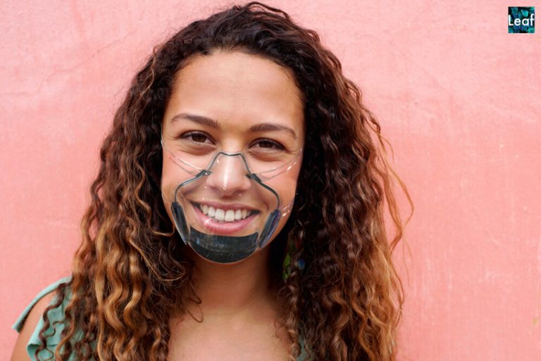 leaf is the world's first transparent n99+, HEPA filter mask with UV-C ...