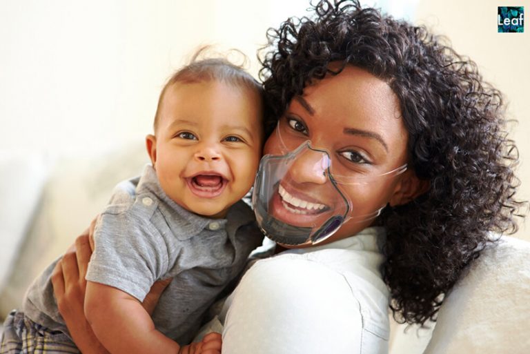 leaf is the world's first transparent n99+, HEPA filter mask with UV-C ...