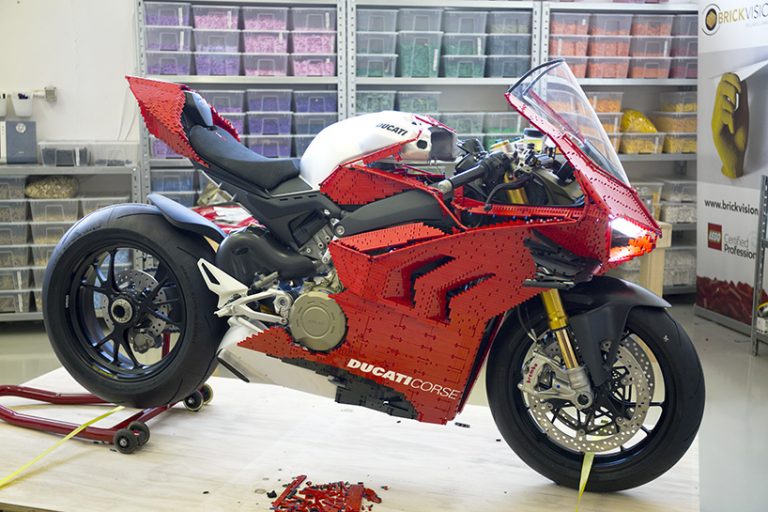LEGO builds a functioning, fully-sized ducati panigale V4 R