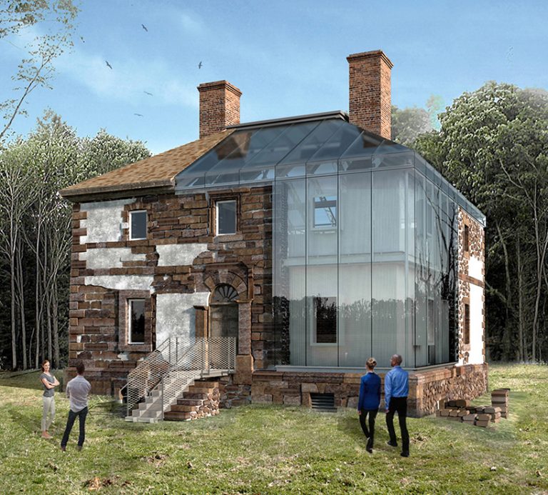 the glass house project will transform 'menokin' ruins in virginia