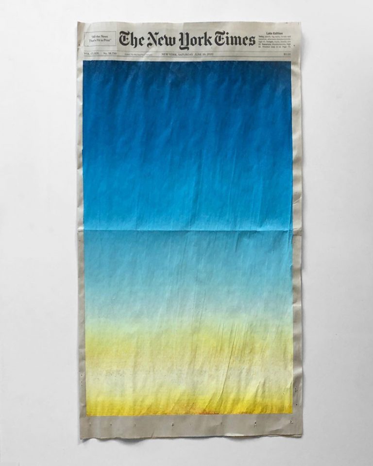 sho shibuya paints sunrises from a small window onto the new york times