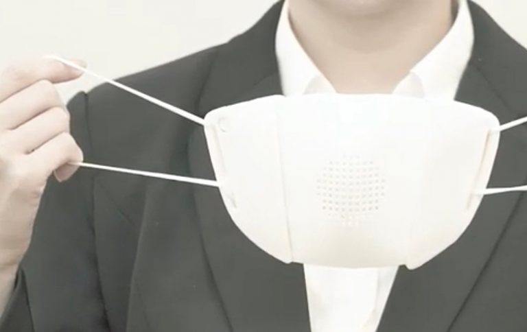 C-mask, a smart face mask that can translate and transcribe for you