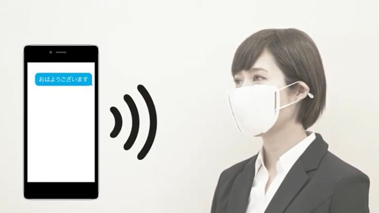 C-mask, a smart face mask that can translate and transcribe for you