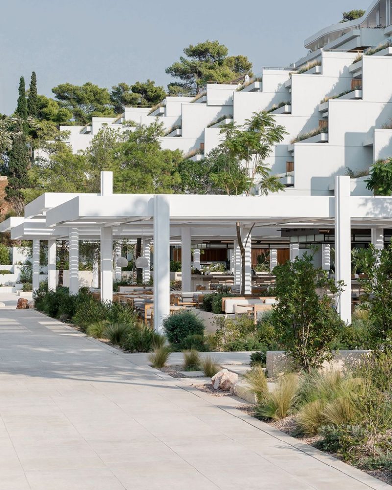 k-studio's light, breezy pergola shades its helios restaurant in athens