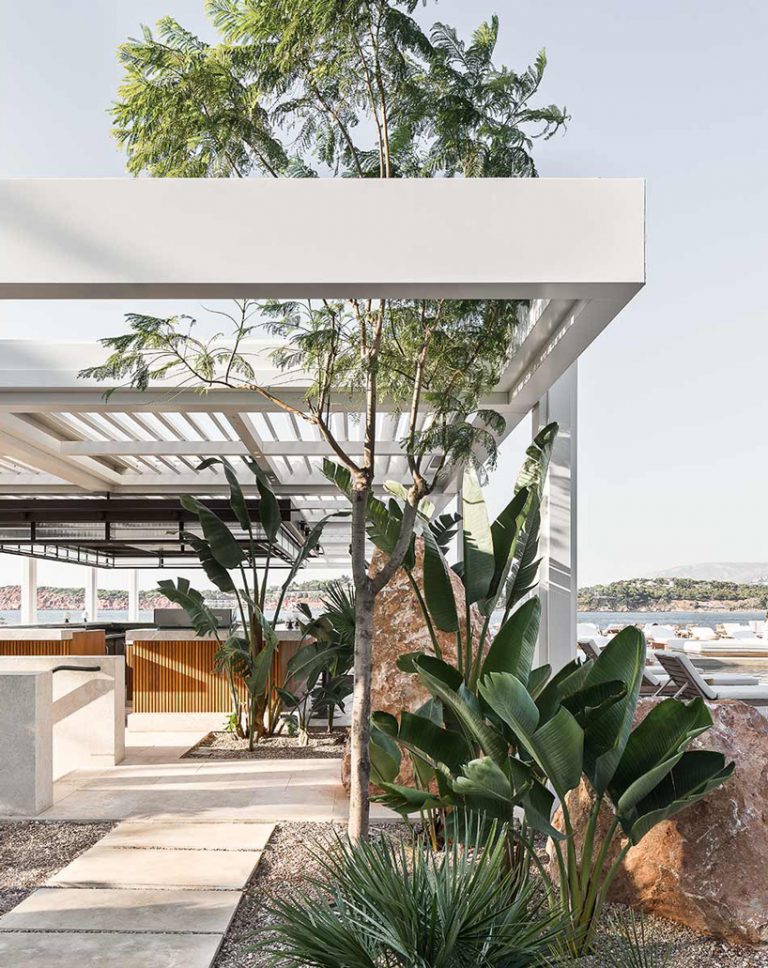 k-studio's light, breezy pergola shades its helios restaurant in athens