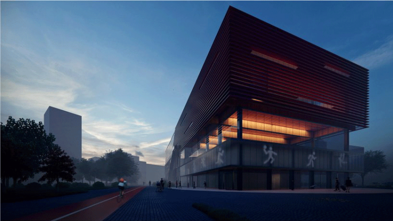 sports center proposal in russia features enclosed outdoor courtyard ...