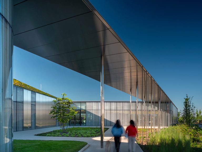 RDHA tops springdale library in ontario with a fluid, undulating topography