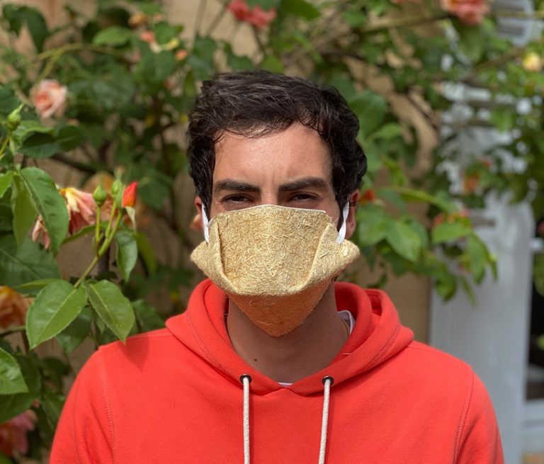 the geochanvre mask is a bio-compostable mask in natural hemp fibers