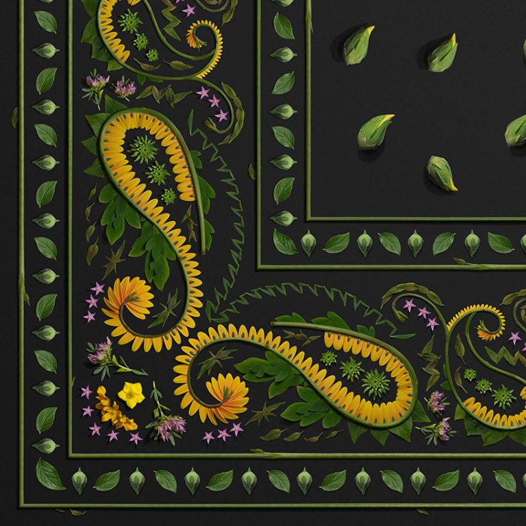 raku inoue crafts iconic fashion brand patterns from bright flower ...