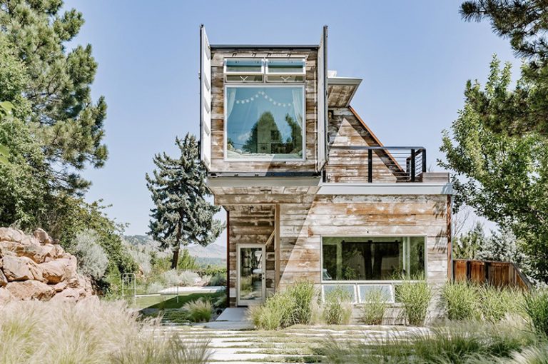 this net-zero shipping container home in colorado is up for sale for ...