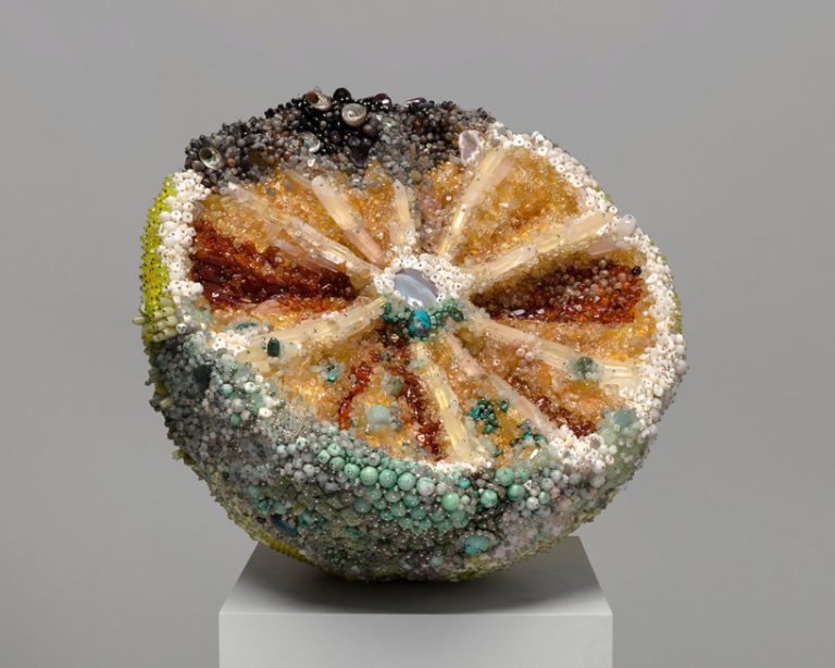 the bejeweled rotting fruit sculptures of kathleen ryan exhibited ...