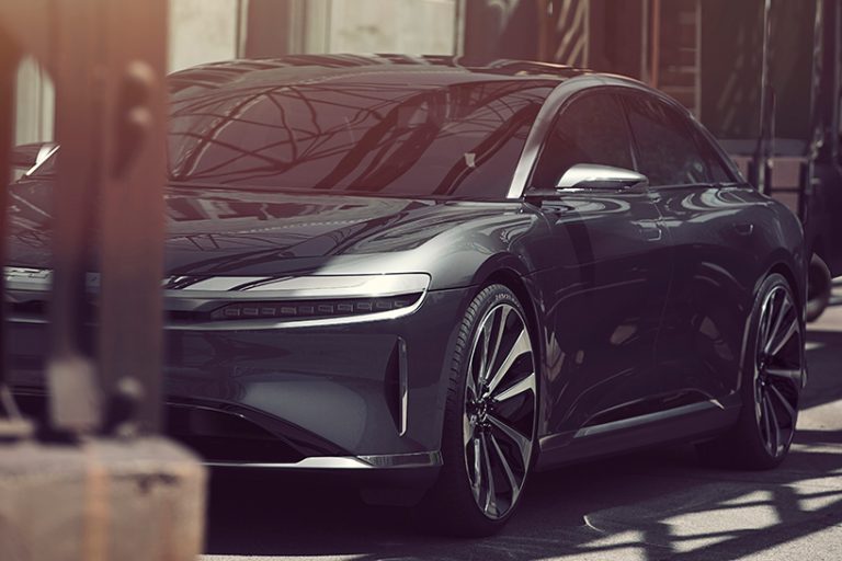lucid air is a 500-mile range electric sedan that charges in minutes