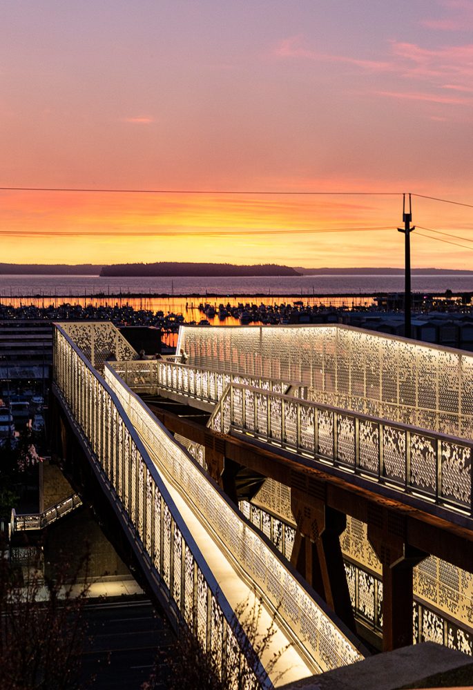 LMN architects curates luminous bridge with delicate perforations in ...