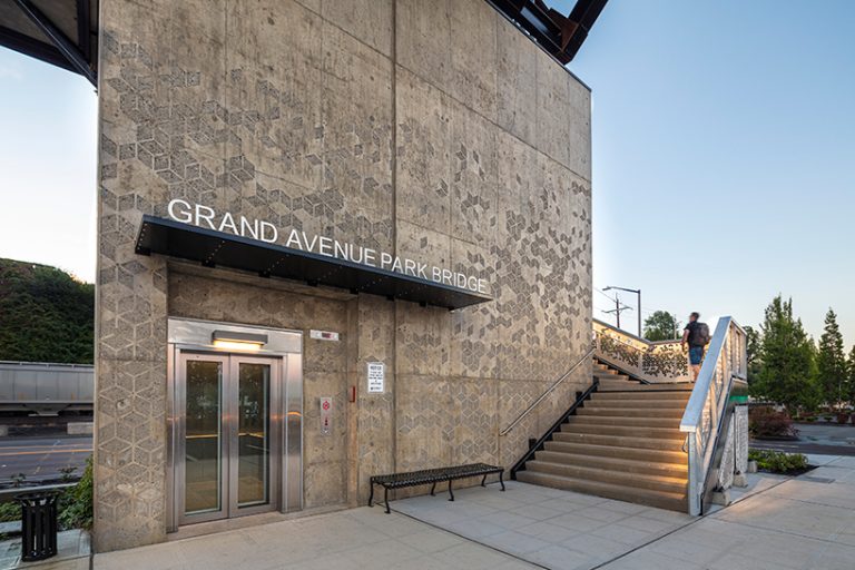 LMN architects curates luminous bridge with delicate perforations in ...