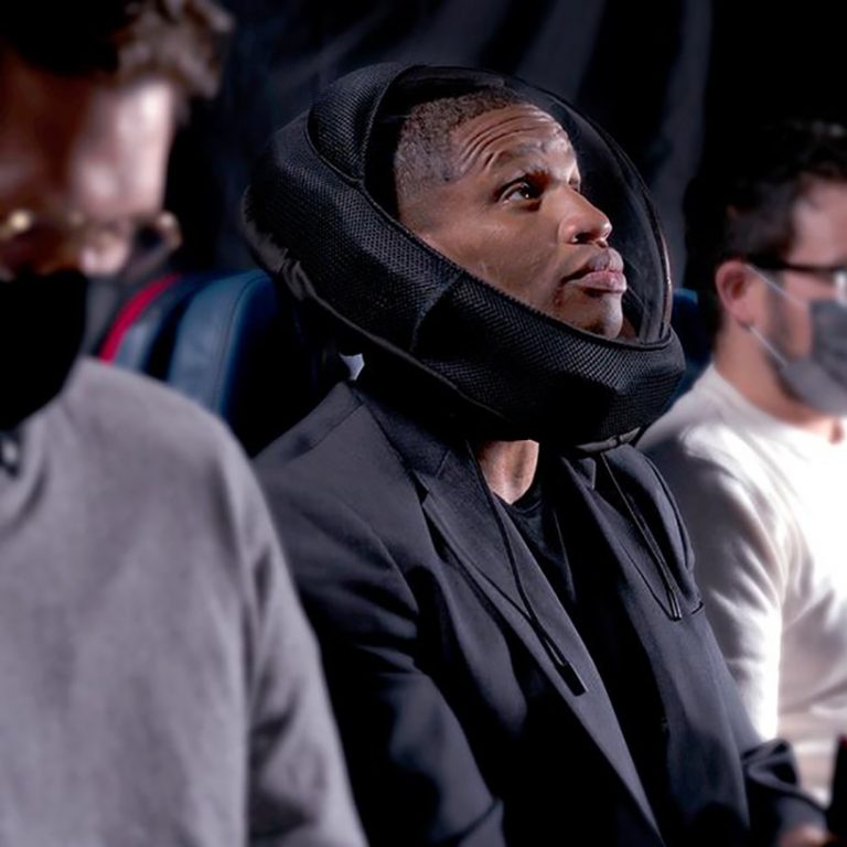 air by MicroClimate is a helmet equipped with HEPA filters and two high ...