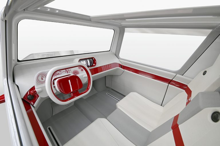 AZAPA-FDS concept is an ultra-compact, hydrogen-cell two-seater car