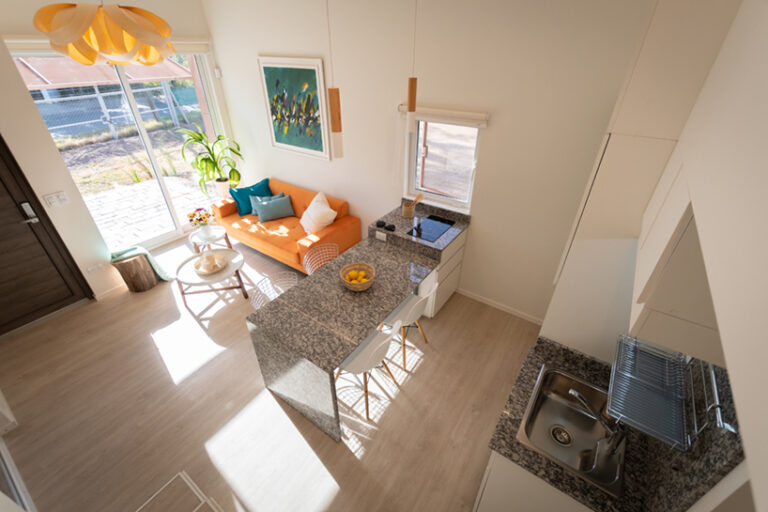 studio grandio's compact dwelling 'hüga' reimagines domestic space