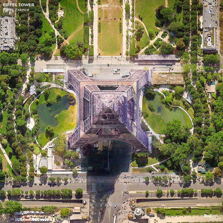 experience six landmark buildings from the perspective of an aircraft pilot