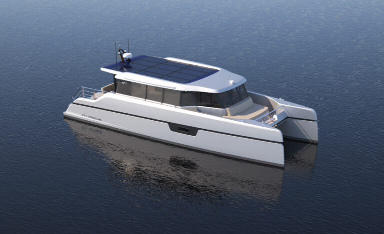 soel yachts unveils a 48ft electric catamaran powered by solar panels