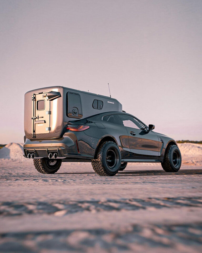 Bradbuilds modifies a BMW M4 coupe to fit a camper