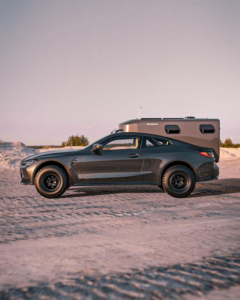 Bradbuilds modifies a BMW M4 coupe to fit a camper