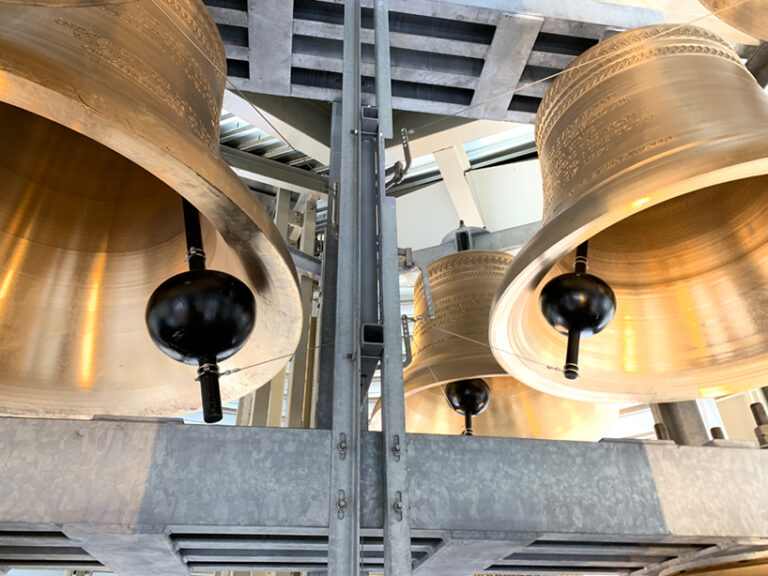 a new musical instrument towers 128 feet over indiana university