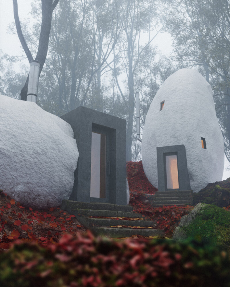 davit and mary jilavyan envision tiny 'dolmen shelter' hotels built ...