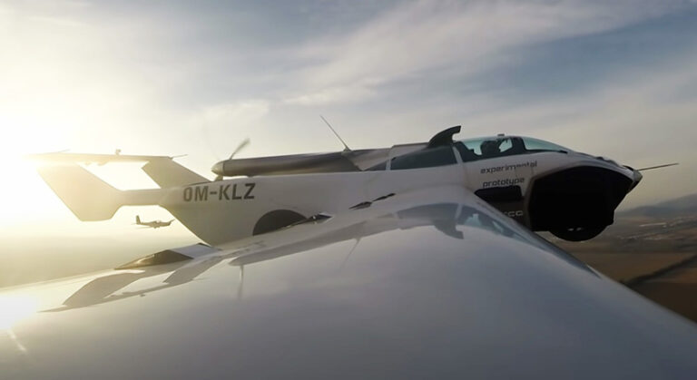 klein vision releases video of the maiden flight of its transforming AirCar