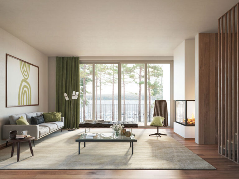 david chipperfield plans marina apartments along wooded lakeshore