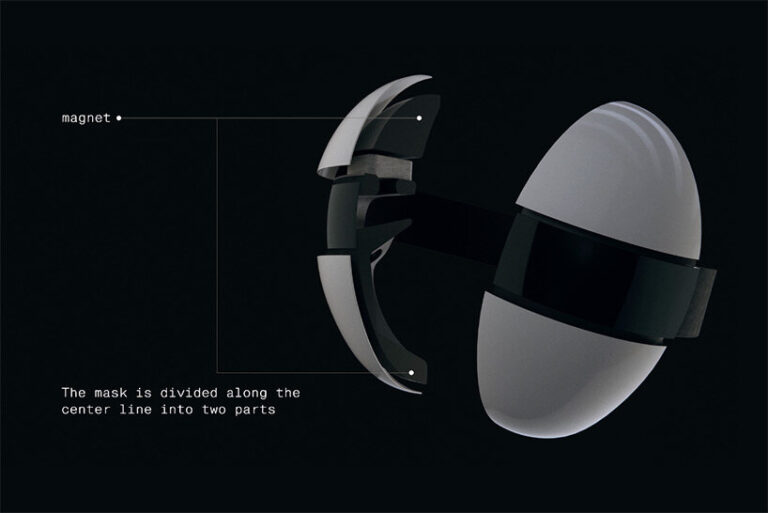 BLANC is a full-face modular mask designed for protection and privacy