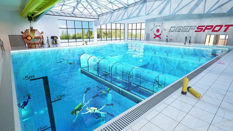 deepspot opens in poland, becoming the world's deepest diving pool