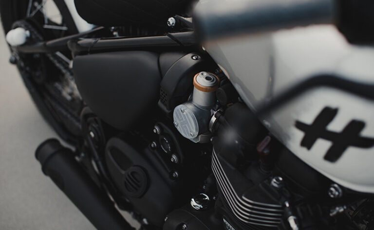 hookie customizes triumph bobber orca motorcycle with bolt-on parts only
